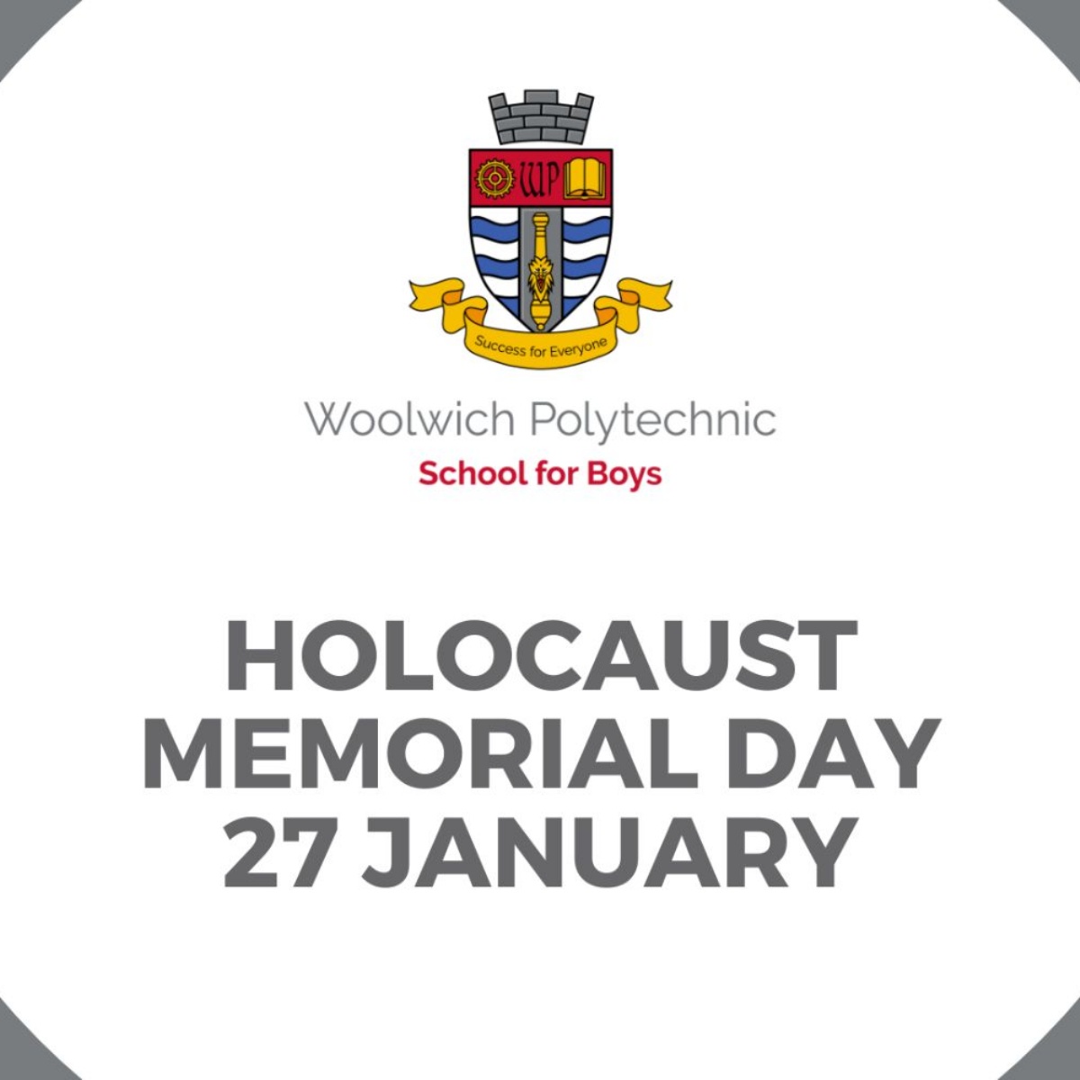 Woolwich Polytechnic School for Boys - Holocaust Memorial Day - 27 January